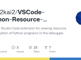 Issues 2kai2kai2 Vscode Python Resource Monitor Github