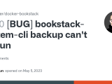Bug Bookstack System Cli Backup Can T Be Run Issue 170