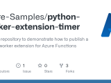 Github Azure Samples Python Worker Extension Timer Sample Repository