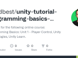 Github Jaredbest Unity Tutorial Programming Basics Player Control