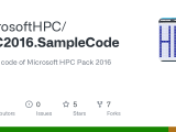 Github Microsofthpc Hpc2016 Samplecode Sample Code Of Microsoft Hpc