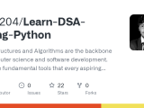 Github Pb2204 Learn Dsa Using Python Data Structures And Algorithms