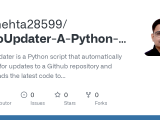 Github Rajmehta28599 Autoupdater A Python Script To Automatically