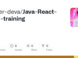 Github Coder Deva Java React Fsd Training