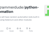 Github Brogrammerdude Python Automation This Repo Will Have Random
