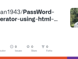 Github Guhan1943 Password Generator Using Html Css And Javascript