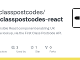 Github Firstclasspostcodes Firstclasspostcodes React An Extensible