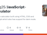 Github Bang25 Javascript Calculator A Simple Calculator Built Using