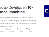 Issues Projects Developer 10 Advance Machine Learning Projects With