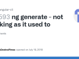 Ng Generate Not Working As It Used To Issue 11593 Angular