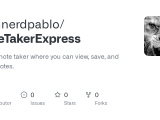 Github Technerdpablo Notetakerexpress Simple Note Taker Where You