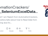 Github Automationcrackers Java Seleniumexceldatareader Hey Guys I