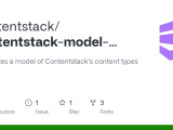Github Contentstack Contentstack Model Generator Generates A Model