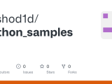 Github Dilshod1d Python Samples