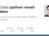Python Email Validator Deliverability Py At Main Joshdata Python