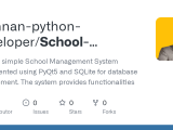Github Mannan Python Developer School Management System This Is A