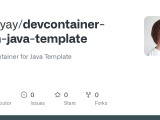 Github Shinyay Devcontainer With Java Template Dev Container For