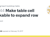 Make Table Cell Clickable To Expand Row Issue 1044 Allenfang React