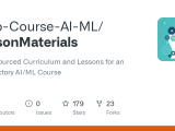 Github Intro Course Ai Ml Lessonmaterials Open Sourced Curriculum