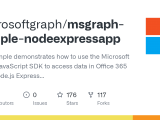 Github Microsoftgraph Msgraph Sample Nodeexpressapp This Sample