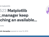 Matplotlib Font Manager Keep Matching An Available Font Issue 14523