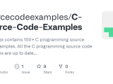 Github Sourcecodeexamples C Source Code Examples This Page Contains