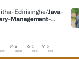Github Samitha Edirisinghe Java Library Management System