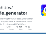 Github Yuchdev Code Generator Simple And Straightforward Code