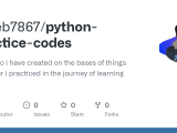 Github Areeb7867 Python Practice Codes This Repo I Have Created On