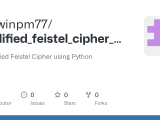 Github Ashwinpm77 Modified Feistel Cipher Using Python A Modified