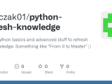 Github Marczak01 Python Refresh Knowledge Some Python Basics And