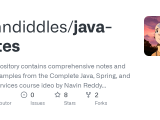Github Johndiddles Java Notes This Repository Contains Comprehensive
