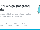 Github Go Tutorials Go Posgresql Tutorial This Samples Provided How