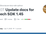Update Docs For Speech Sdk 1 45 By Xitzhang Pull Request 2007
