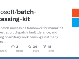 Github Microsoft Batch Processing Kit Generic Batch Processing