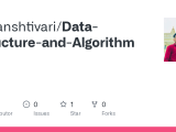 Github Devanshtivari Data Structure And Algorithm