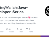 Github Codingwallah Java Developer Series Welcome To The Java
