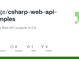 Github Penge Csharp Web Api Examples Example Web Api Projects In C
