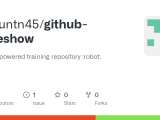 Github Ramuntn45 Github Slideshow A Robot Powered Training
