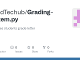 Github Davidtechub Grading System Py Calculates Students Grade Letter