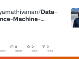Github Nithyamathivanan Data Science Machine Learning Using Python 3