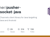 Github Pusher Pusher Websocket Java Pusher Channels Client Library