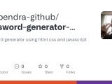 Github Puspendra Github Password Generator Using Html Css And