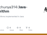 Github Sunchunya314 Java Algorithm All Algorithms Implemented In Java