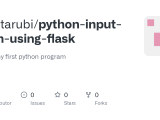 Github Guptarubi Python Input Form Using Flask This Is My First