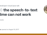 The Speech To Text Readme Can Not Work Issue 760 Watson Developer