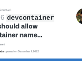 Devcontainer Up Should Allow Container Name Customization Issue