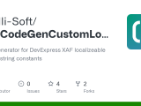 Github Intelli Soft Xafcodegencustomlocalization Code Generator For