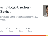 Github Kishanr7 Log Tracker Javascript This Repo Includes All The