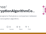 Github Dhanoz Encryptionalgorithmcomparison A Small Programs That